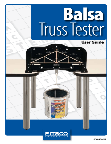 pitsco Balsa Truss Tester User Manual | Manualzz