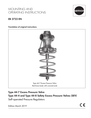 Samson 44-4 Mounting And Operating Instructions | Manualzz