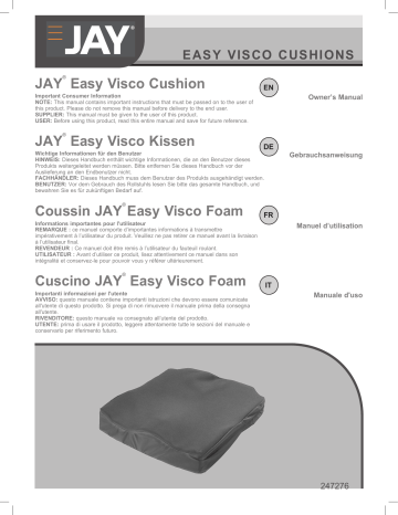 Sunrise Medical JAY Basic, JAY Easy Visco, JAY Easy, JAY Lite, JAY ...