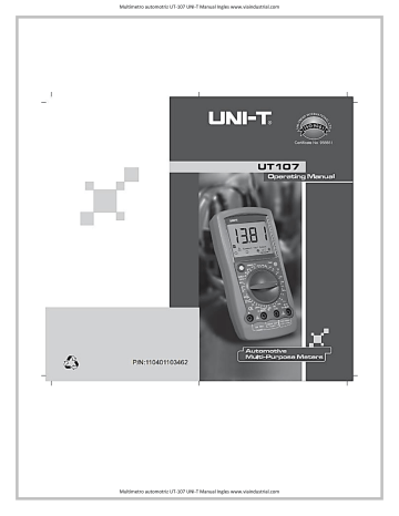 UNI-T UT107 Operating Manual | Manualzz