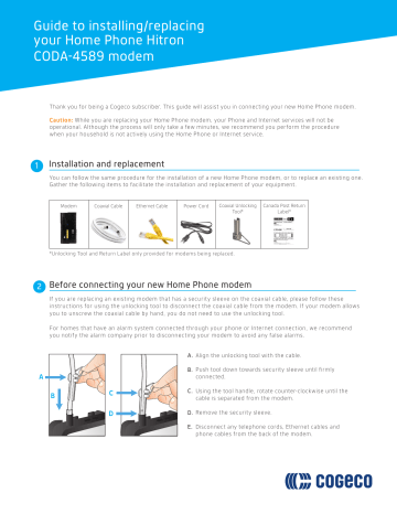 Hitron CODA-4589 Manual To Installing/Replacing | Manualzz