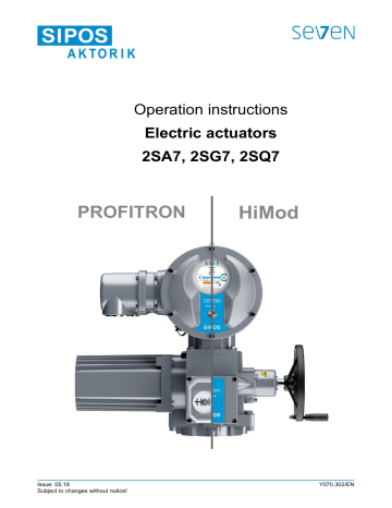SIPOS Seven Aktorik Ecotron 2SG7 Operation Instructions Manual | Manualzz