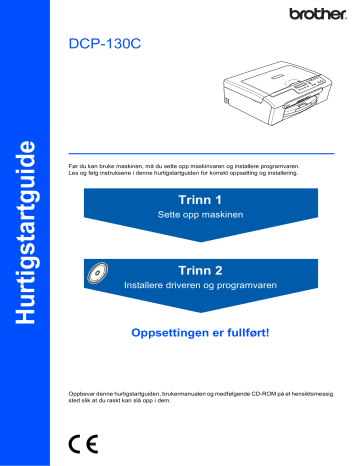 Brother DCP-130C Inkjet Printer Quick setup guide | Manualzz