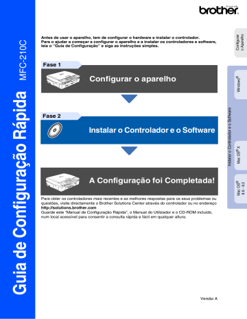 Brother MFC-210C Inkjet Printer Guia de instalação rápida | Manualzz