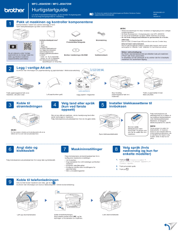 Brother MFC-J6545DW(XL) Inkjet Printer Quick setup guide | Manualzz
