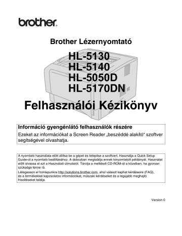 Brother HL-5170DN Monochrome Laser Printer User's Guide | Manualzz