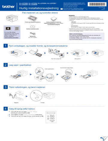 Brother HL-L2325DW Monochrome Laser Printer Quick setup guide | Manualzz
