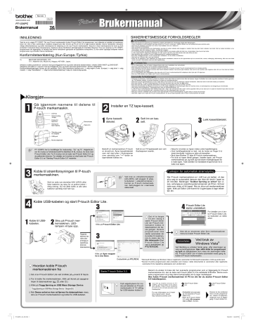 Brother PT-1230PC P-touch Brugermanual | Manualzz