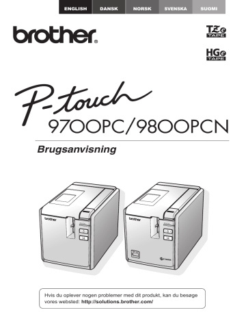 Brother PT-9700PC P-touch Brugermanual | Manualzz
