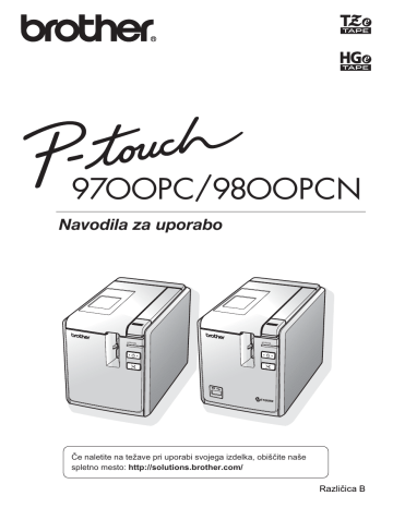 Brother PT-9700PC P-touch Navodila za uporabo | Manualzz
