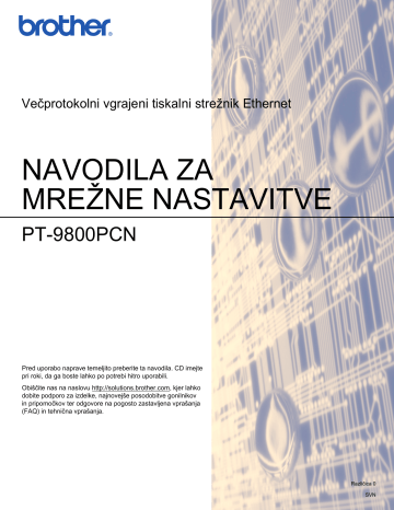 Brother PT-9800PCN P-touch Navodila za uporabo | Manualzz