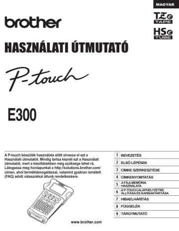 Brother PT-E300 P-touch User's Guide | Manualzz