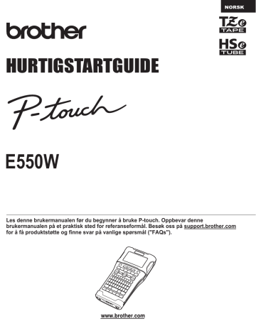 Brother PT-E550W P-touch Quick setup guide | Manualzz