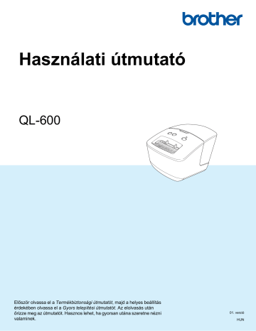Brother QL-600 Label Printer User's Guide | Manualzz