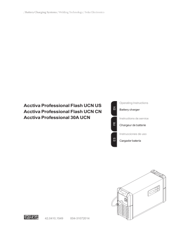 Fronius Acctiva Professional 30A UCN Operating Instructions Manual | Manualzz