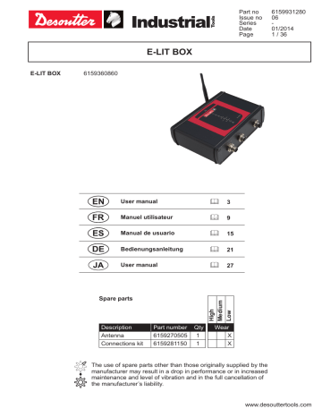 Desoutter E-LIT BOX V2 (6159363100) Battery Assembly Tool ...