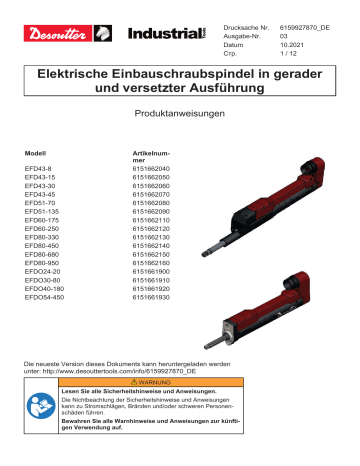 Desoutter EFD51-70 (6151662080) Electric Assembly System ...