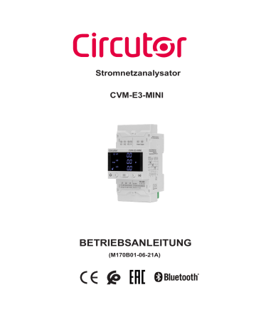 Circutor CVM-E3-MINI Three-phase power analyzer Bedienungsanleitung ...