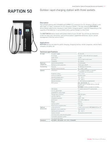 Circutor RAPTION-50 Compact fast charging station Datasheet | Manualzz