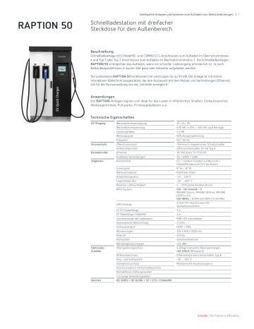 Circutor RAPTION-50 Compact fast charging station Datenblatt | Manualzz
