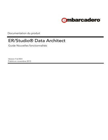 Embarcadero ER/STUDIO DATA ARCHITECT 9.6 Mode d'emploi | Manualzz