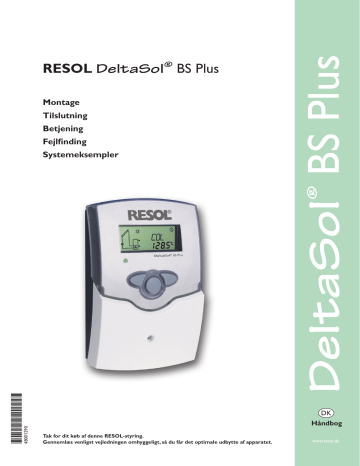 Resol DeltaSol BS Plus Brugervejledning | Manualzz