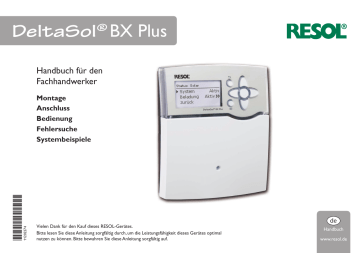 Resol deltasol bx plus Bedienungsanleitung | Manualzz
