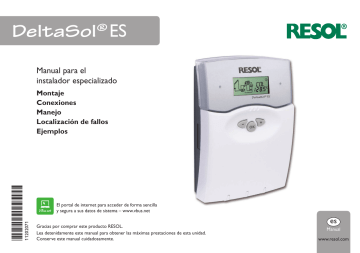 Resol DeltaSol ES El manual del propietario | Manualzz