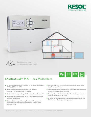 Resol DeltaSol MX Datenblatt | Manualzz