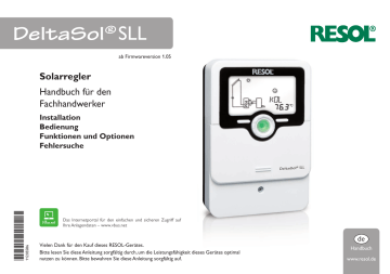 Resol DeltaSol SLL Bedienungsanleitung | Manualzz