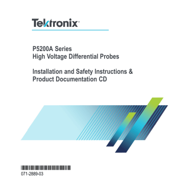 Tektronix P5210A Instructions manual | Manualzz