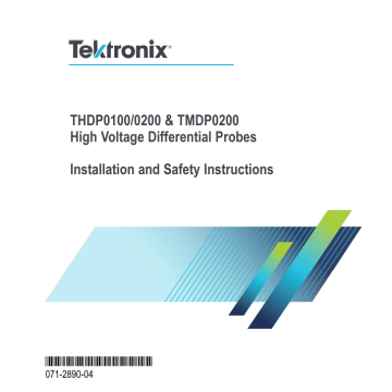 Tektronix TMDP0200 Instructions manual | Manualzz