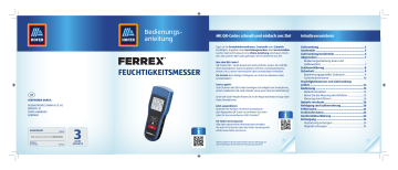 Ferrex GT-FM-05/GT-UDM-05/GT-MM-13 Sensor Assortment Benutzerhandbuch ...