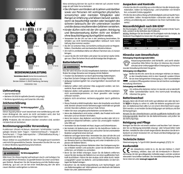 Krontaler GT-SW-01,02,03,04,05,06 Sport Watch Benutzerhandbuch | Manualzz