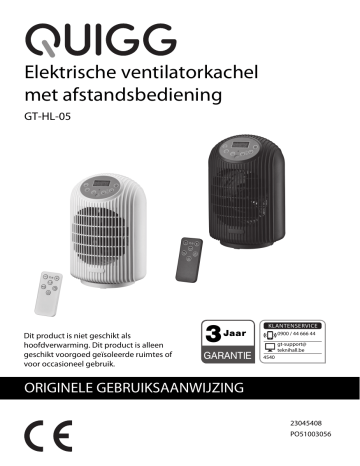 Quigg GT-HL-05 Fan Heater Handleiding | Manualzz
