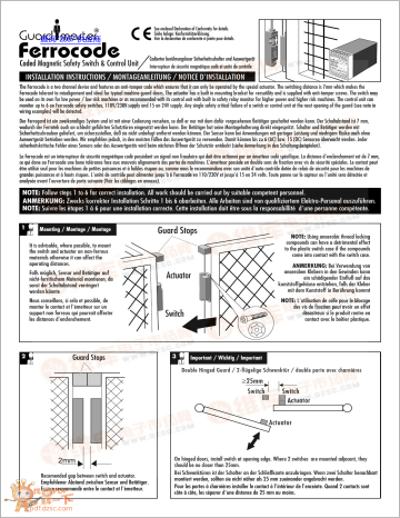 Guardmaster Ferrocode Installation Instructions | Manualzz