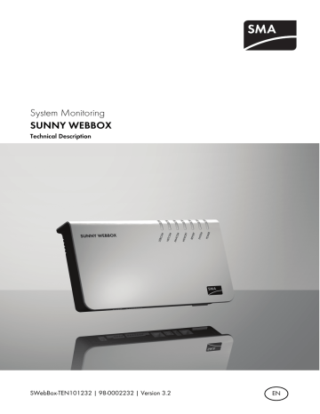 SMA SUNNY WEBBOX with Bluetooth Technical Description | Manualzz
