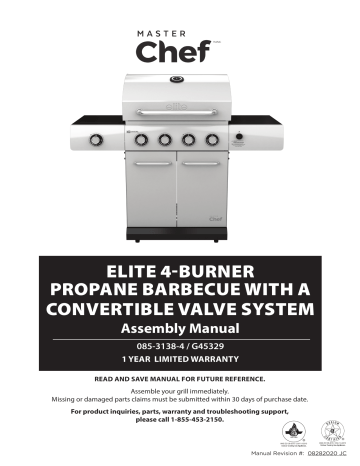 Master Chef Elite 4-Burner Assembly Manual | Manualzz