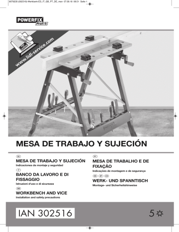 Powerfix Profi IAN 302516 Montage-Und Sicherheitshinweise | Manualzz