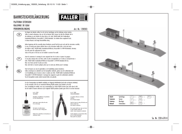 FALLER 120203 Bahnsteigverlangerung Bedienungsanleitung | Manualzz