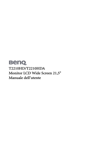 BenQ T2210HD LCD MONITOR Manuale utente | Manualzz