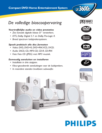 Philips LX3600D/22 DVD home cinema-systeem Productdataset | Manualzz