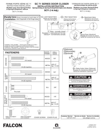Falcon SC70A Manuel utilisateur | Manualzz