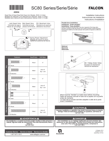 Falcon SC80A Manuel utilisateur | Manualzz