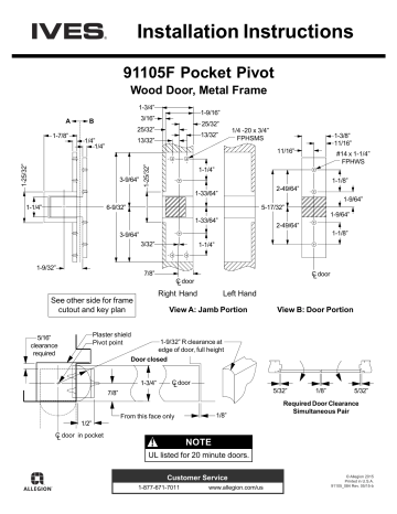 Ives 91105F Install Instructions | Manualzz