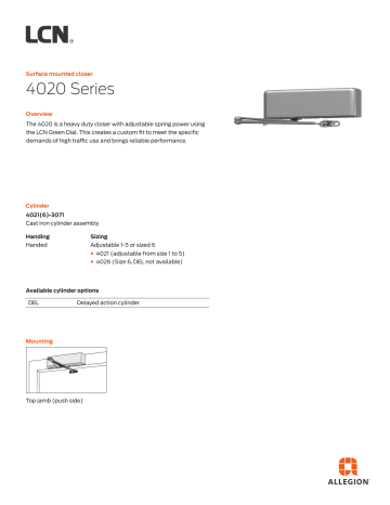 LCN 4020 Data Sheet | Manualzz