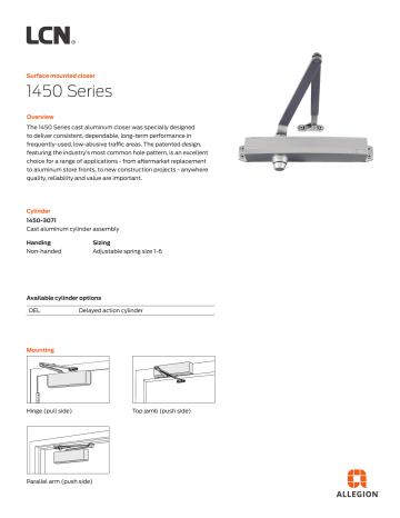 LCN 1450 Data Sheet | Manualzz
