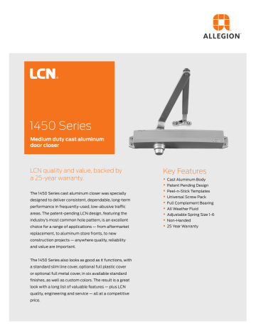 LCN 1450 Data Sheet | Manualzz