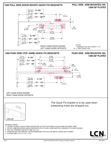 LCN 1260 Install Instructions | Manualzz