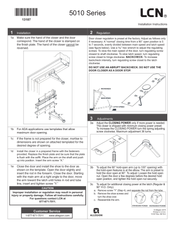 LCN 5010 Installation instructions | Manualzz